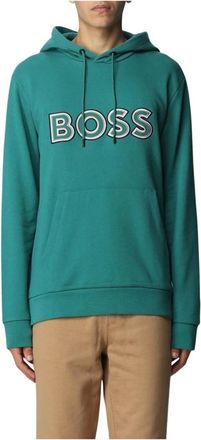 HUGO BOSS Homme, Sweatshirts et sweats à capuche, Vert, Taille: L SweaT-shirts