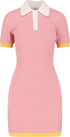 Fendi Mini Dress In Silk Blend