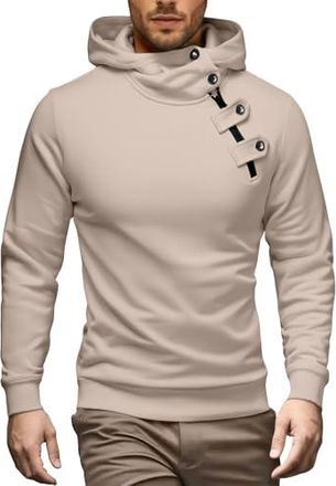 Generic Sweat &agrave; capuche l&eacute;ger uni pour homme 2026 nouveau d&eacute;contract&eacute; &agrave; manches longues pour homme T-shirt de sport pour int&eacute;rieur et ext&eacute;rieur, kaki, XXL