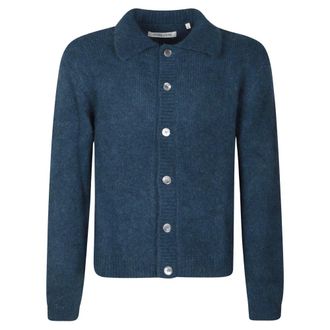 Sunflower Alpaka-Strickjacke - - Knitwear - Herren - Blau - S