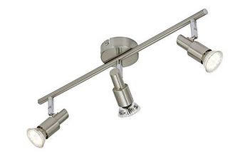 Briloner Briloner Leuchten - Deckenstrahler, LED Lampe, Deckenlampe, Strahler, Spots, Wohnzimmerlampe, Metall, 3 W, matt-Nickel, 47.5 x 8 x 12 cm