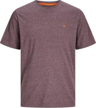 Jack & Jones JJEPAULOS T-Shirt SS Crew Neck Noos, Vineyard Wine/détail : chiné, XS