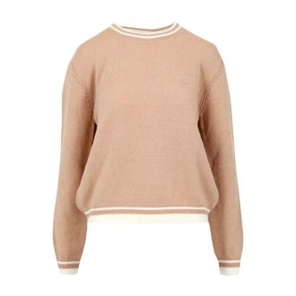 Msgm Pullover mit gesticktem Logo - - Knitwear - Damen - Beige - L