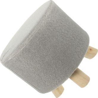 BESPORTBLE Kleiner Holz fu&szlig;hocker mit Robustem Holzrahmen Vielseitiger Sofahocker und Schuhwechselhocker f&uuml;r Wohnzimmer Stabiler Sitzhocker Dekorativer Beistellh