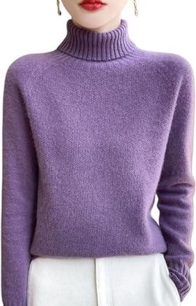 Generic Pull Femme Hiver Pull &Agrave; Col Roul&eacute; en Pure Laine M&eacute;rinos pour Femme &Eacute;pais Et Chaud Manches Longues en Cachemire Tricot&eacute; Id&eacute;al pour LAutomne Et lhiver V