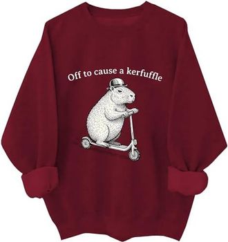 Generic Off To Cause A Kerfuffle Sweatshirt &agrave; capuche pour femme, bordeaux, M