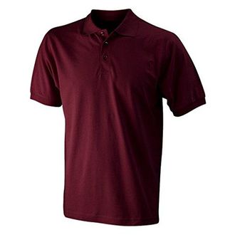 James & Nicholson Polo Maille piquée (3XL, Bordeaux)