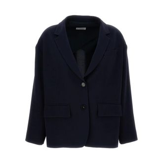 Alberto Biani Femme, Vestes, Bleu, Taille: 36 FR Blazer crois&eacute;