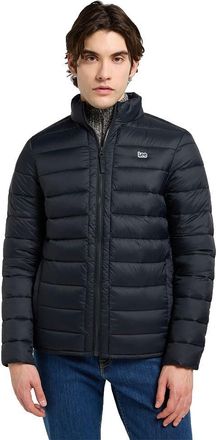 Lee Mens Stand Collar Puffer Jacket, Black, L