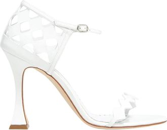 Manolo Blahnik Femme, Chaussures, Blanc, Taille: 39 1/2 EU Kalun 105 Sandales