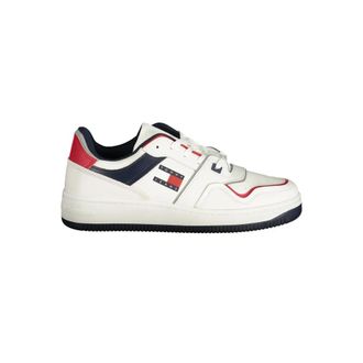 Tommy Hilfiger Weier Polyester Sneaker - - Shoes - Herren - Wei&szlig; - 40 EU