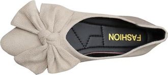 Generic Ballerines plates pour femme avec noeud et bout pointu - Couleur unie - L&eacute;g&egrave;res - &Eacute;l&eacute;gantes et confortables - Chaussures plates d&eacute;contract&eacute;es &agrave; enfile