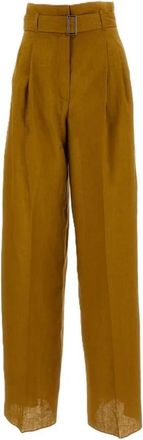 Max Mara Femme, Pantalons, Jaune, Taille: 36 FR Mstmateria Wide Pantalons