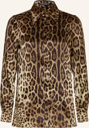 Dolce & Gabbana Hemdbluse Aus Seide braun