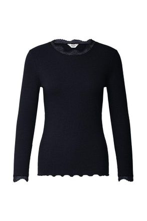 Oxmo Langarmshirt OXNSuna Rib Longssleeve mit Spitzen Details