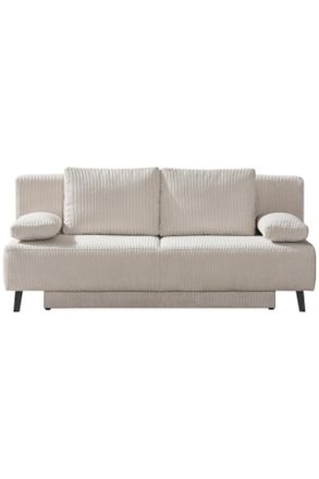 Novel Schlafsofa Spicy, Beige, Textil, Uni, 2-Sitzer, F&uuml;llung: Polyurethan (Pur), 193x85x88 cm, Fu&szlig;auswahl, Stoffauswahl, R&uuml;cken echt, Wohnzimmer, Sofas & C