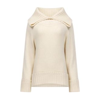 Victoria Beckham Pullover mit breitem Kragen - - Knitwear - Damen - Wei&szlig; - XS