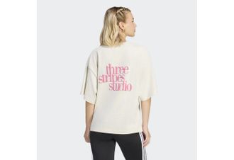 adidas T-Shirt 3 STRIPES STUDIO BOYFRIEND Print T-Shirt, locker geschnitten