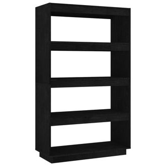 Generic Massivholz Kiefer B&uuml;cherregal, Regal, Standregal, Aktenregal, B&uuml;roregal, Raumtrenner Aufbewahrung f&uuml;r Wohnzimmer(Nat&uuml;rlich 40x35x71cm) (Schwarz 39)
