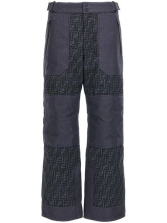 Fendi pantalon de ski &agrave; motif FF - Bleu