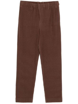 Homme Plissé Issey Miyake pantalon Overflow - Marron