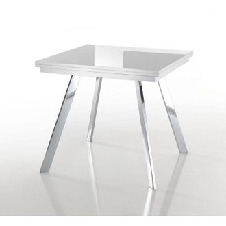 Oresteluchetta Ausziehbarer Design-Esstisch Wei&szlig; 85x85/170 cm Takla