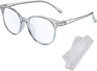 XFentech Lunettes Anti-Lumi&egrave;re Bleue - Anti-Lumi&egrave;re Bleue Monture Ronde Lunette Gaming Anti-Fatigue Lunettes de Lecture Lunettes de Jeu Verres Transparents pou