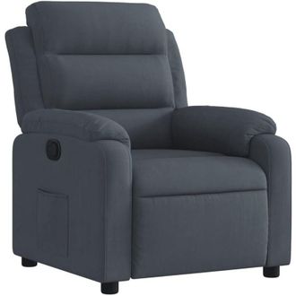 vidaXL Relaxsessel Dunkelgrau Samt - Vidaxl