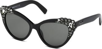 Dsquared2 Eyewear lunettes de soleil à monture papillon strassée - Noir
