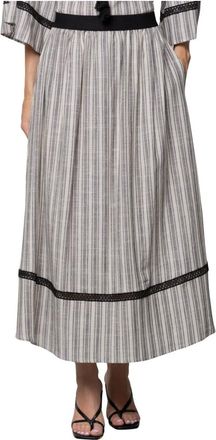Kaos Kaos, Femme, Jupes, Gris, Taille: 40 FR Maxi Skirt