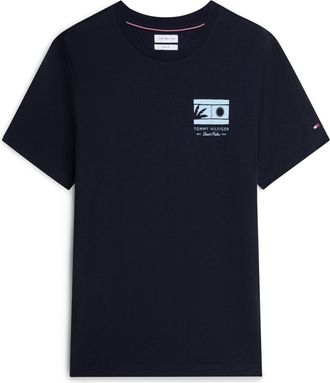 Tommy Hilfiger T-Shirt aus Baumwolle mit Label-Print, Regular Fit in