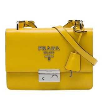 Prada Sac bandouli&egrave;re Saffiano Pre-owned - Femme - Pre-owned - Jaune - Taille: ONE Size