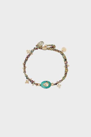 Gerard Darel Bracelet &agrave; pierre tourmalines - KASHA - Argent