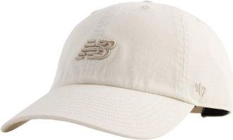 New Balance Unisex 47 Clean Up Hat in Beige/Wei&szlig;, Baumwollk&ouml;per, Gr&ouml;&szlig;e OSZ