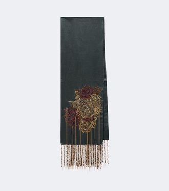 Dries Van Noten Foulard en soie &agrave; ornements