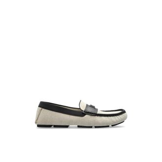 Dolce & Gabbana Loafers mit einer Applikation mit einem gravierten Logo - - Shoes - Herren - Beige - 41 1/2 EU
