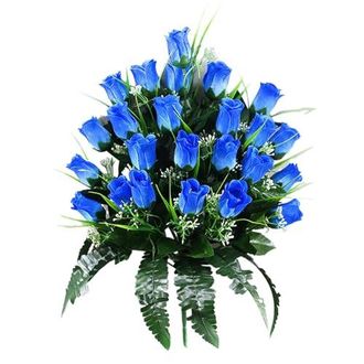 Generic Couronne de jardin comm&eacute;morative pour arrangement floral de cimeti&egrave;re - Selle - Arrangement de fleurs de cimeti&egrave;re - Couronnes l&eacute;g&egrave;res