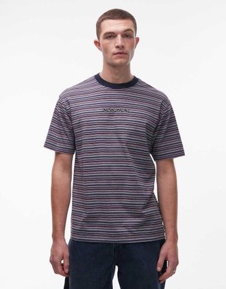 Vans Cameron - Gestreiftes, kurz&auml;rmliges T-Shirt in Blau