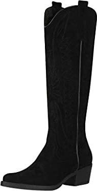 Elara Bottes de Cowboy Femme Chunkyrayan F1225 Black-36