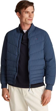 Tommy Hilfiger Herren Bomberjacke Mix Quilt Wattiert, Blau (Aegean Sea), XXL