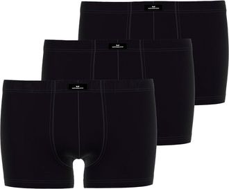 G&ouml;tzburg Herren Boxershorts ohne Eingriff im 3er Pack (DE/NL/SE/PL, Alphanumerisch, XXL, Regular, Regular, 3 x schwarz)