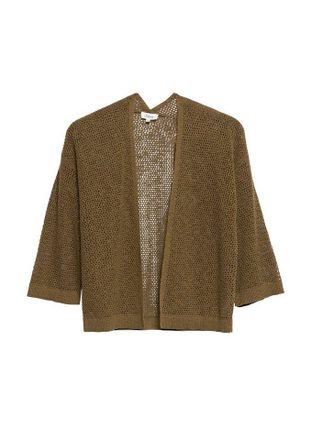 s.Oliver Cardigan Strickjacke Ajour-Strickjacke mit 3/4-Arm