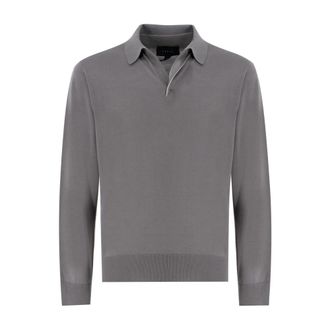 Sease Essenzielles Langarm Woll Polo Shirt - - Knitwear - Herren - Grau - XL