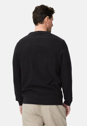 Camel Active Strickpullover aus reiner Baumwolle Langarm Markenlogo