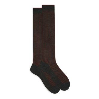 Gallo Graue Plattierte Wollbaumwollsocken - - Underwear - Herren - Mehrfarbig - M