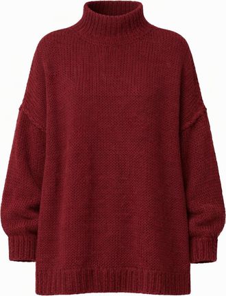 Worldclassca Oversizepullover Strickpullover Oversized mit Stehkragen