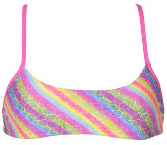 Arena Damen Rulebreaker Bandeau Play, Damen, Badeanzug, Rule Breaker Play Bandeau Top MaxLife Bikini Top, Paparazzi, Large