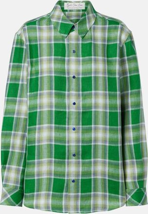 God's True Cashmere Hemd Harbor aus Leinen mit Lapislazuli