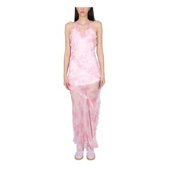Msgm Msgm, Femme, Robes, Rose, Taille: 36 FR Robe en Seta