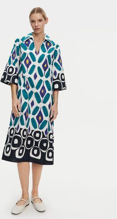 Luisa Spagnoli Kleid f&uuml;r den Alltag Prudenza 542073 Bunt Loose Fit